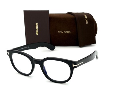 Tom Ford FT5807-B 001 Black / Blue Block 50mm Eyeglasses TF5807-B | eBay