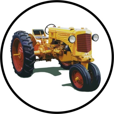 Minneapolis Moline Model R Tractor NEW Sign: 18" Dia. Round USA STEEL ...