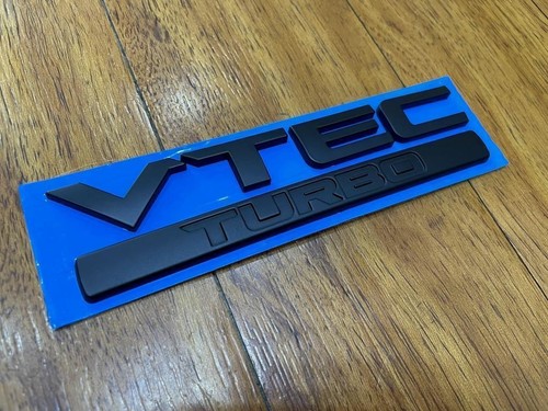 VTEC Turbo Car Trunk Rear Emblem Badge Decal Stickers Matte Black 210 ...