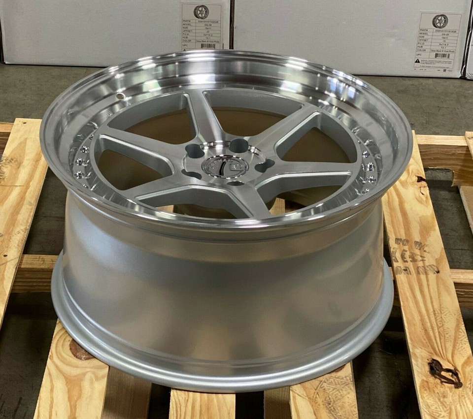 Aodhan DS09 Wheels 19x9.5 +22 5x114.3 Silver Machined Face 19 Inch Rims ...