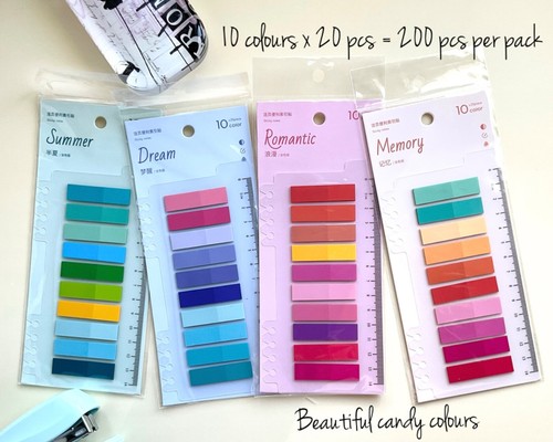 200 pcs/pack Index tabs, Sticky notes, Post-it notes, waterproof, candy ...