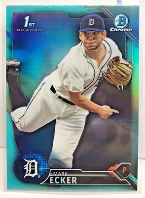 Mark Ecker 2016 Bowman Chrome Draft Prospect LIGHT BLUE Refractor ...