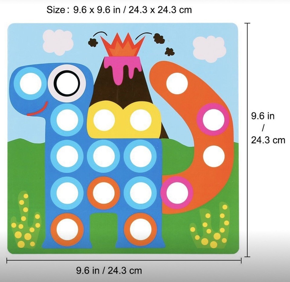 AMOSTING 3D Puzzles for Kids Creative Gifts Peg Puzzle Buttons Art ...