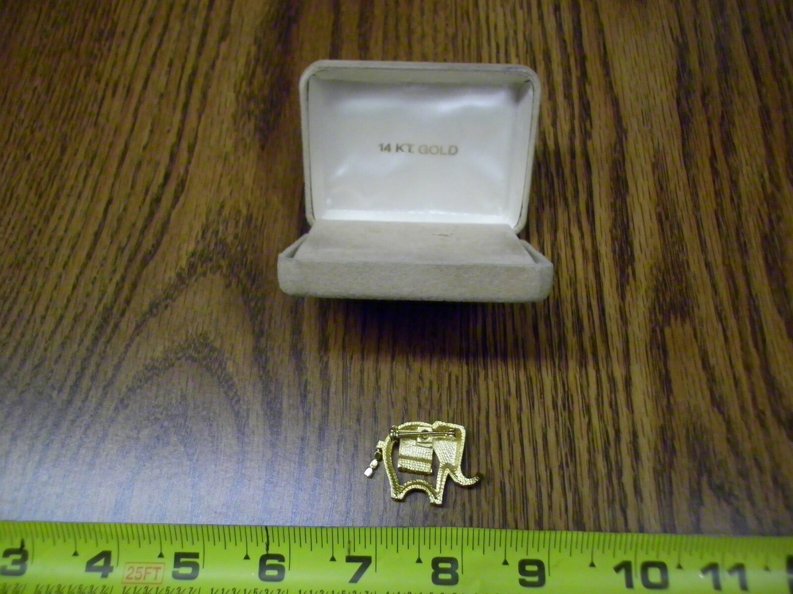 VINTAGE 1970S REPUBLICAN ELEPHANT RHINESTONE GOLD MET… - Gem