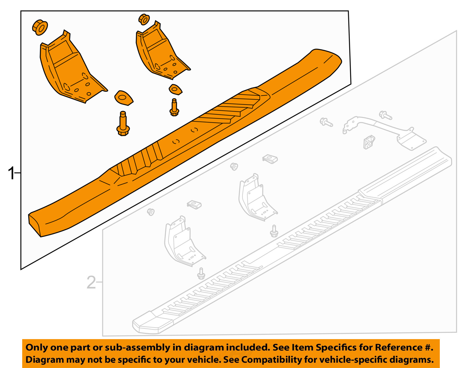 OEM Genuine Ford 17 F250 Superduty Chromed Aluminum Step Bar ...