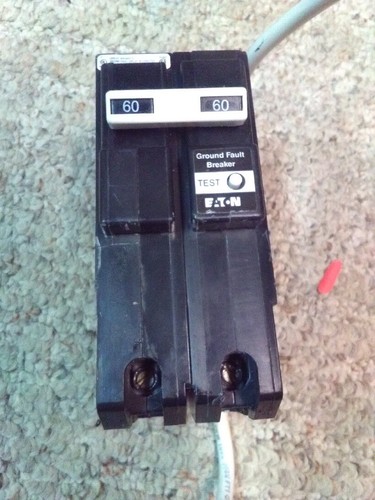 Eaton Cutler Hammer GFTCB260 2 Pole 60 Amp 120V - 240V Circuit Breaker ...