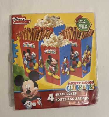 Disney Junior Mickey Mouse Clubhouse 4 Snack Boxes/Party Favors NEW-USA ...
