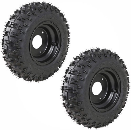 2pc 4.10-6 Tire 3 Lug Rim 6" Wheels for Quad Go kart ATV Lawn Mower ...