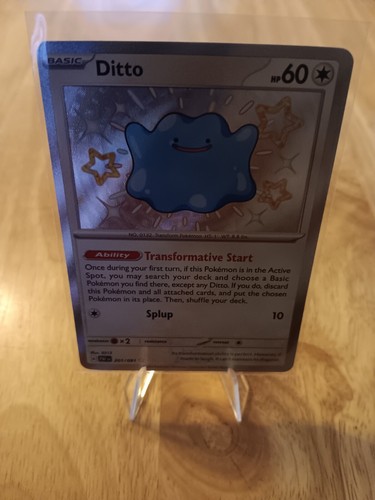 Pokémon TCG Ditto Scarlet & Violet: Paldean Fates 201/091 Holo Shiny ...