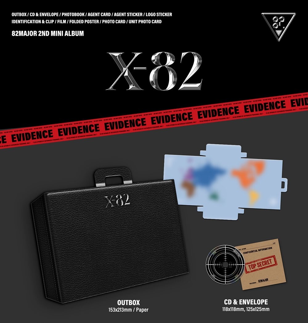 82MAJOR - 2ND MINI ALBUM [X-82] Photo Book Poster K-pop CD DISC Card ...