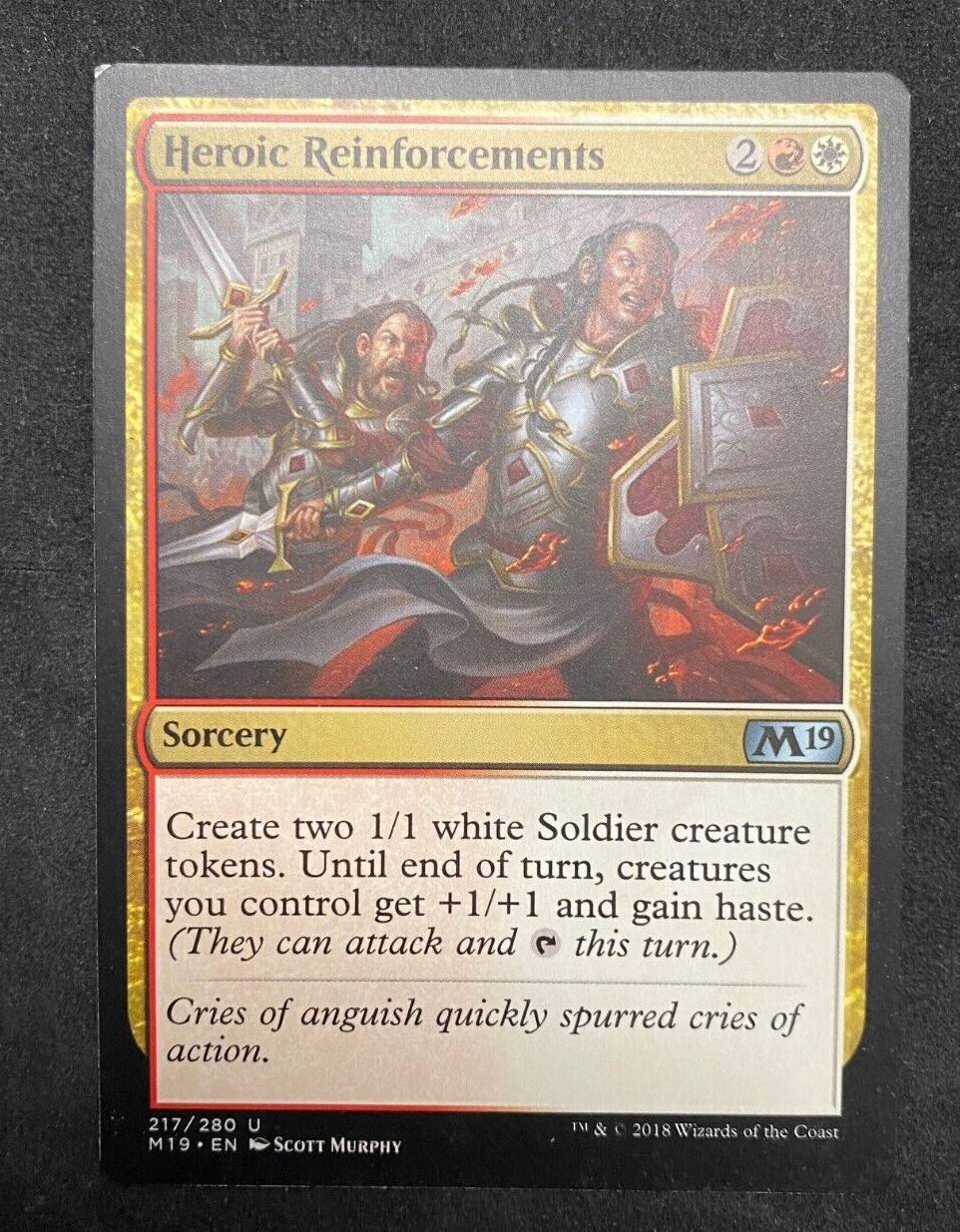 Heroic Reinforcements - MTG Magic the Gathering - 2019 - Miscut Square ...