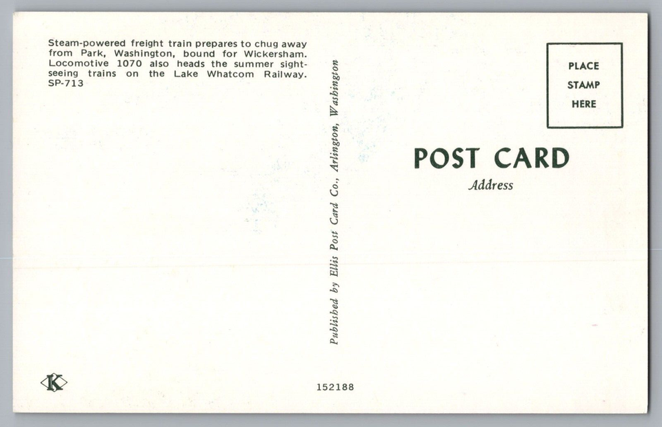 Stean-powered Freight Train Washington to Wickersham Locomotive 1070 ...