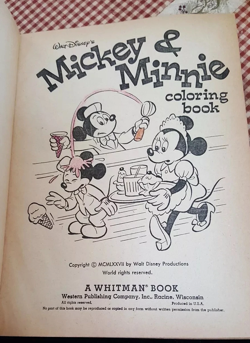 Classic Mickey And Minnie Mouse Coloring Pages