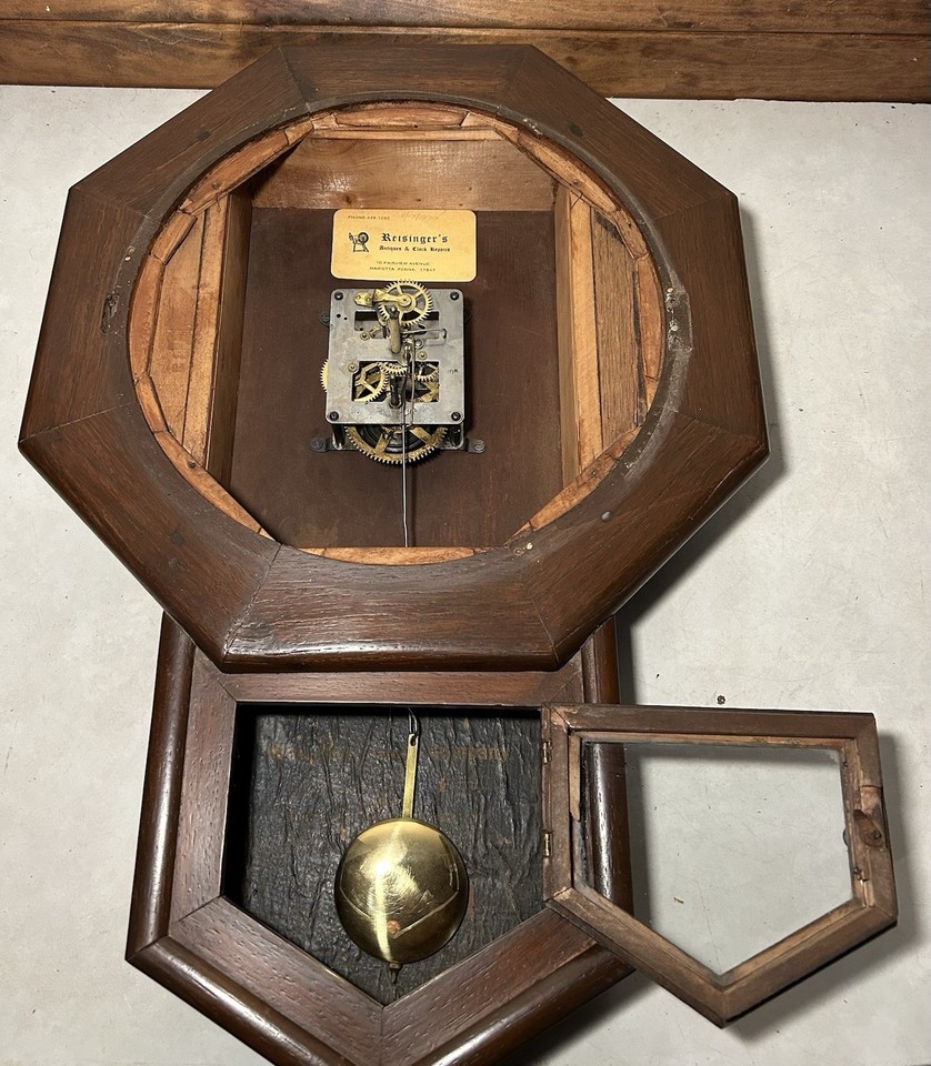 Waterbury 10 Inch Drop Octagon School House General Store Wall Clock | eBay