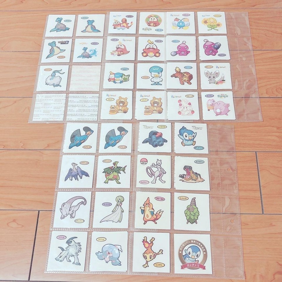 Pokemon Deco chara Sticker Seal Lot Daiichi Pan Pokemon Bread 85PCS ...