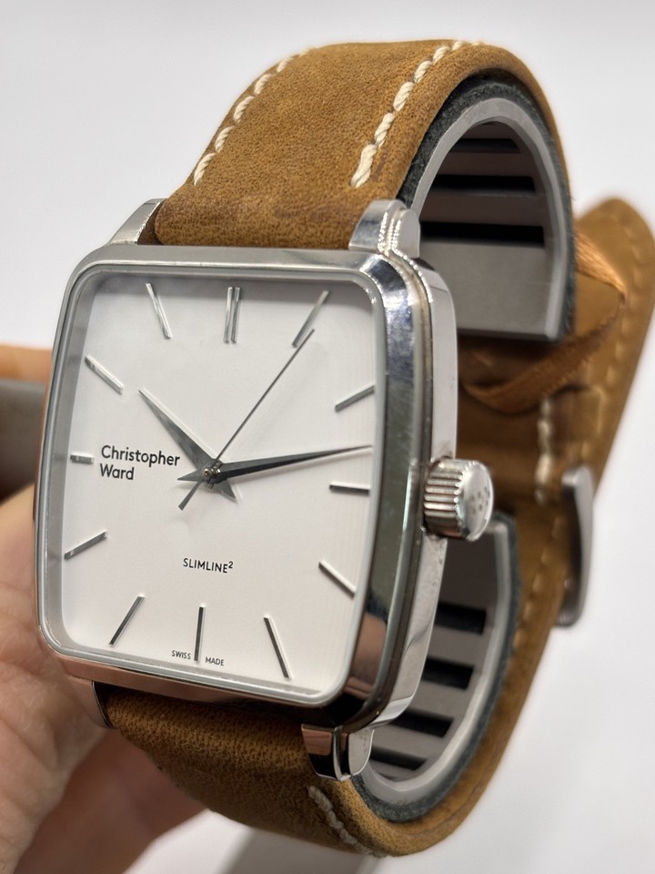Christopher Ward C5 Malvern Handwound Slimline square 37mm (undated ...