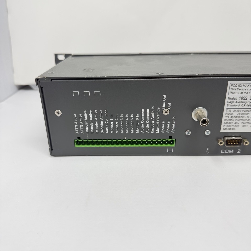 Vintage Sage EAS ENDEC Model 1822 Made In USA By Sage Alerting Systems ...