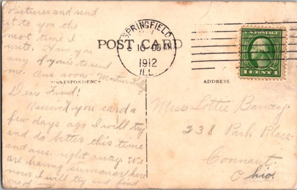 Springfield Illinois IL : BUILDING SCENE n/08 BC1866 | eBay