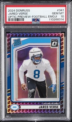2024 PANINI DONRUSS OPTIC PREV-FB EMOJI #341 JARED VERSE PSA 10 | eBay