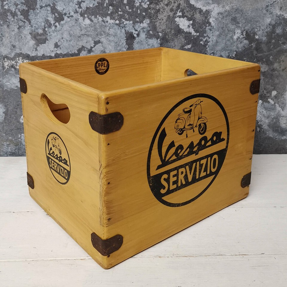 Retro Record Box 12" Vintage Wooden Handcrafted Album Crate For LP ...