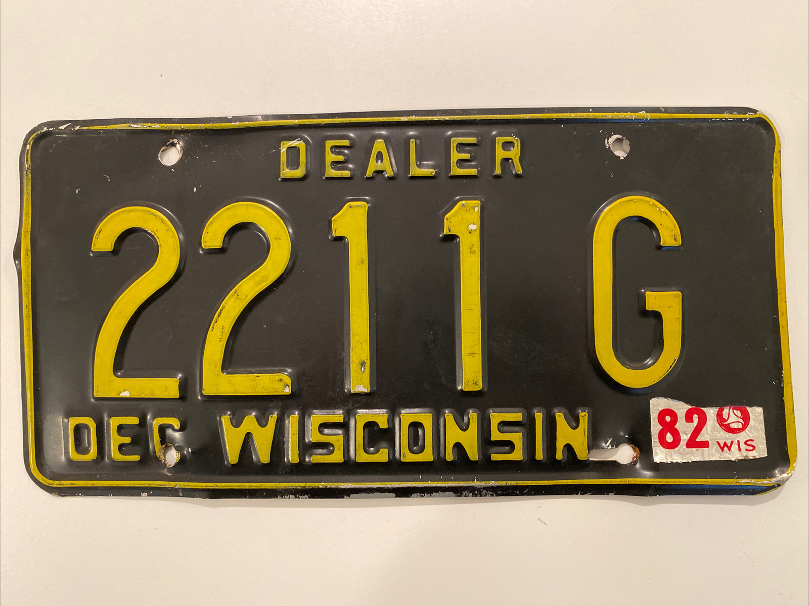 1982 Wisconsin Dealer License Plate 2211 G Original | eBay
