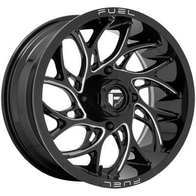 Fuel D741 Runner UTV 24x7 4x156 13 Gloss Black Milled Wheels(4) 132 24 ...