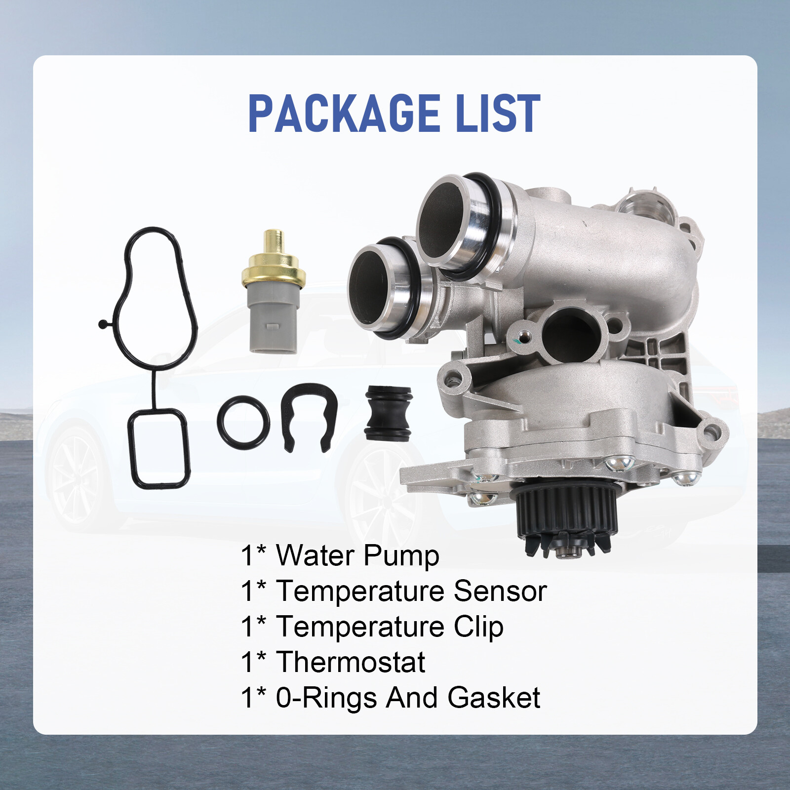 Water Pump Assembly For A4 A3 TT VW Tiguan CC Beetle Jetta Golf GTI Eos ...