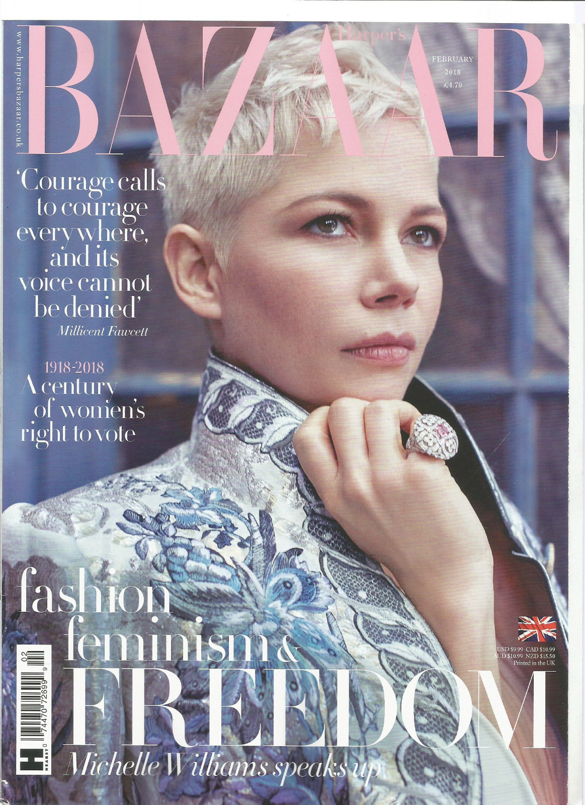 HARPER'S BAZAAR UK MAGAZINE FEBRUARY 2018 FASHION FEMINISM AND FREEDOM ...