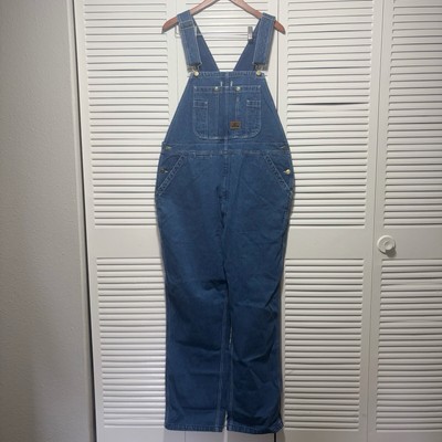 NWT Big Smith Bib Overalls Blue Denim Mens 40x32 Cargo Carpenter Ranch ...