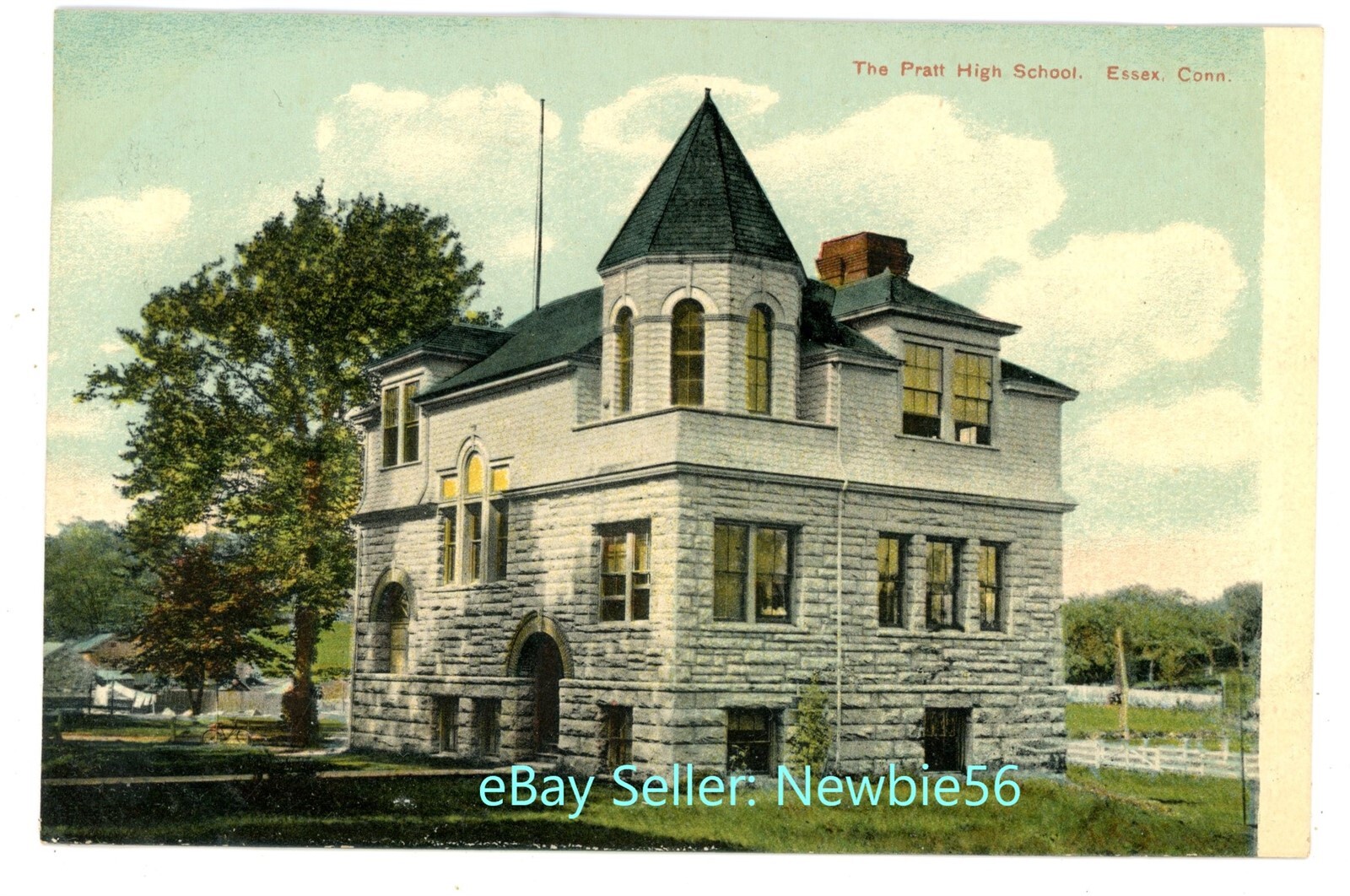 Essex Conn CT - PRATT HIGH SCHOOL ON WEST AVENUE - Postcard | eBay