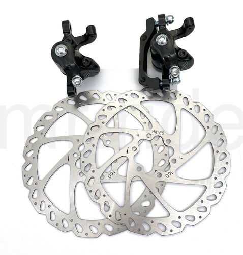 Hayes MX-Comp Mechanical Bike Bicycle Brake Set Front+Rear 160mm Rotors ...