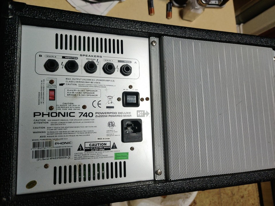 Phonic 740 PowerPod Deluxe 2x220w Powered Mixer | eBay