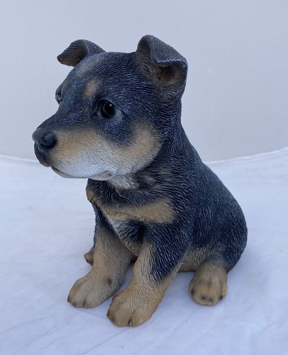 BLUE CATTLE DOG HEELER STATUE PUPPY MEMORIAL ANIMAL GARDEN ORNAMENT ...