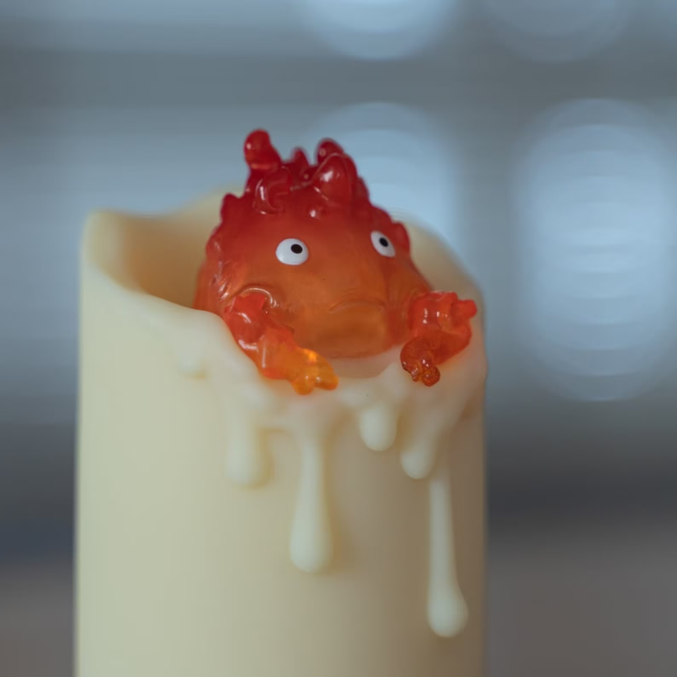 Studio Ghibli Howl's Moving Castle Calcifer's Flame Swaying Candlelight ...