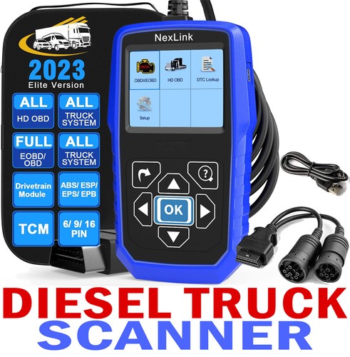 Diesel Truck Diagnostic Scanner OBD EOBD HDOBD DPF ABS EPS Code Reader ...