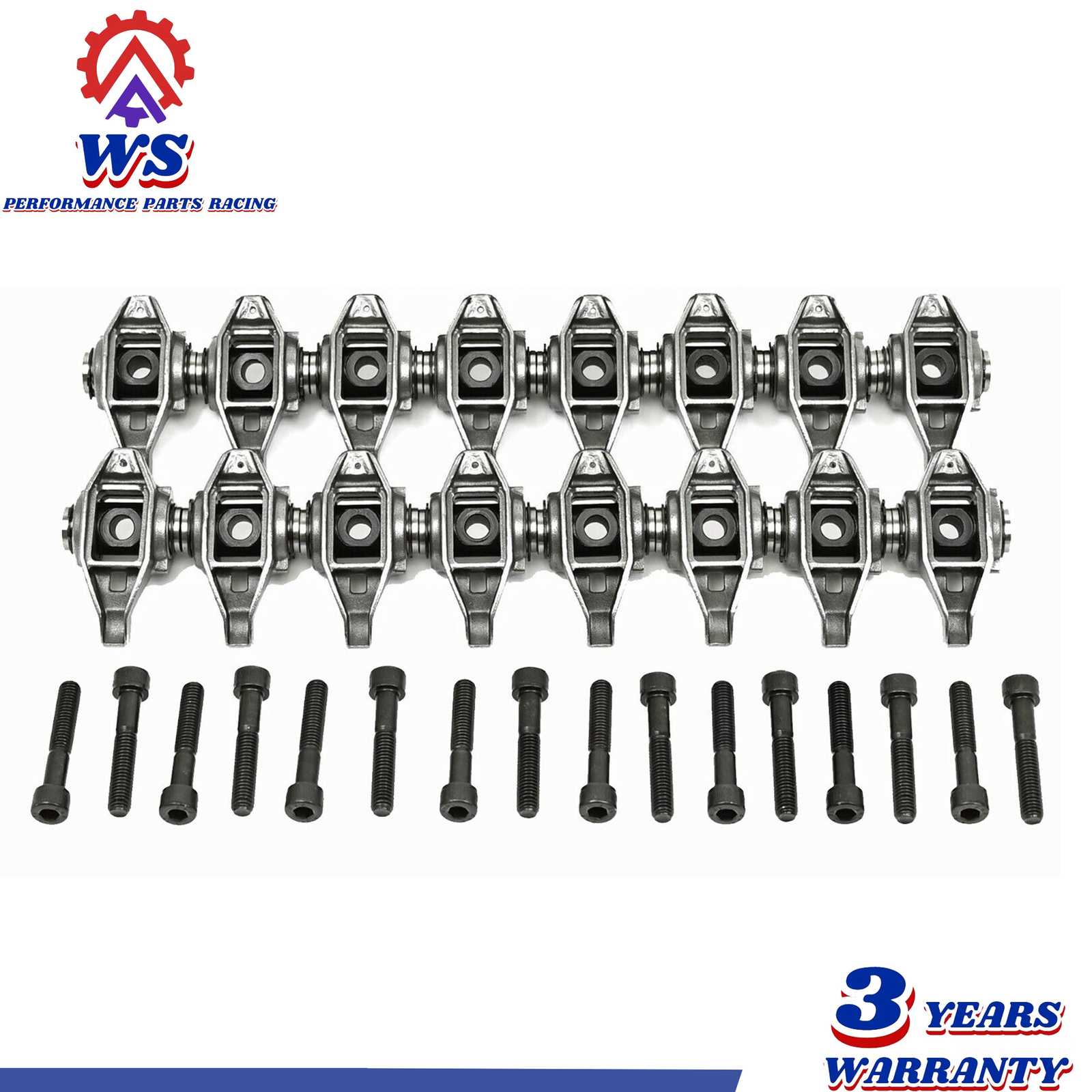 16X LS Rocker Arms w/ Installed Upgraded Trunion Kit For LS1 LS2 LS6 4. ...