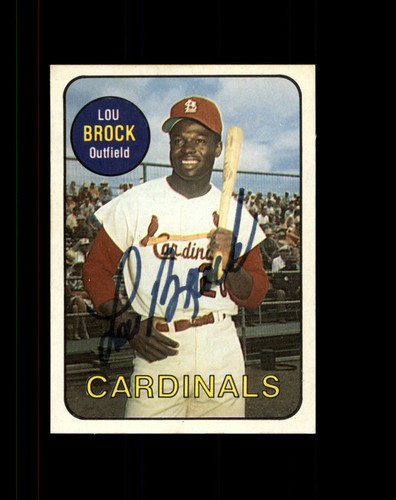 Lou Brock Signed 1986 Sports Designs Products Cardinals IPA In Person ...