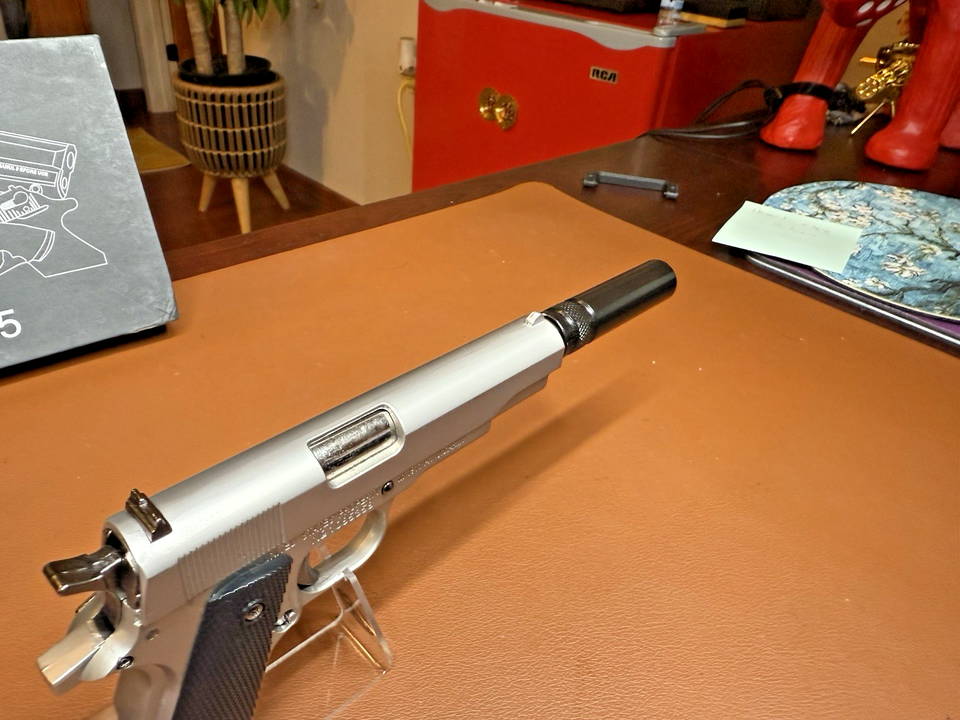 SEIKO Colt 1911 Shell Eject COLLECTORS Toy Gun 1:2 Model All Metal Rare ...