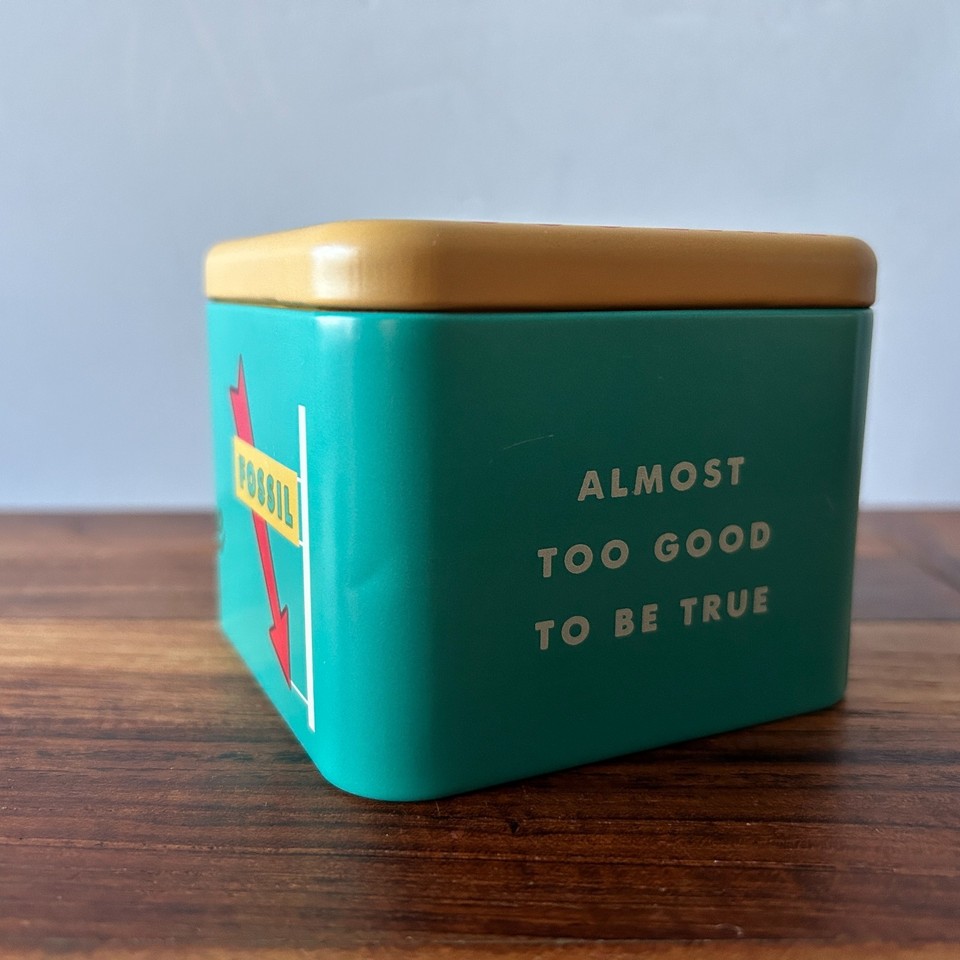 Fossil Authentic 2019 Ruidoso New Mexico Empty Watch Tin Box 3.5 x 2.75 ...