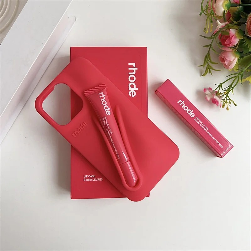 Rhode Lip Tint Phone Cases WITH Lipgloss Set IPhone 17 16 15 14 13 12 ...