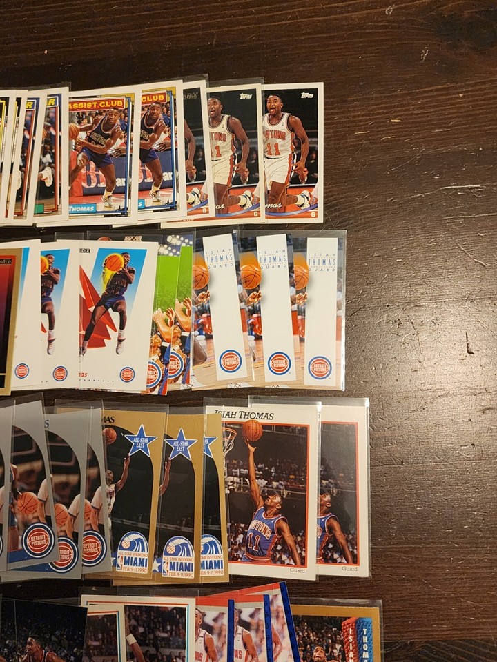 Isiah Thomas 56 Card Lot Detroit Pistons Allstar Basketball Cards HOF ...