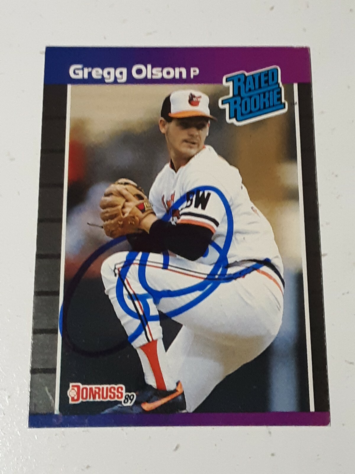 Gregg Olson Baltimore Orioles 1989 Donruss Autograph Card #46 READ ...