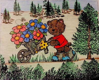 Handmade Bear Flowers Bee Wheelbarrow Birthday Get Well Think U Greet ...