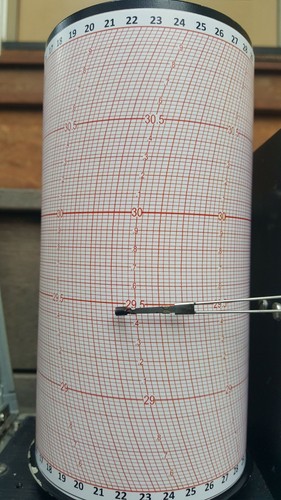 BAS16 MONTHLY INCHES Belfort Bendix Friez Microbarograph CHART | eBay