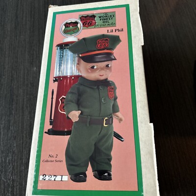PHILLIPS 66 “ LIL PHIL “ 90’S STATION DOLL PHIL - NO 2 2271 Broken Hand ...