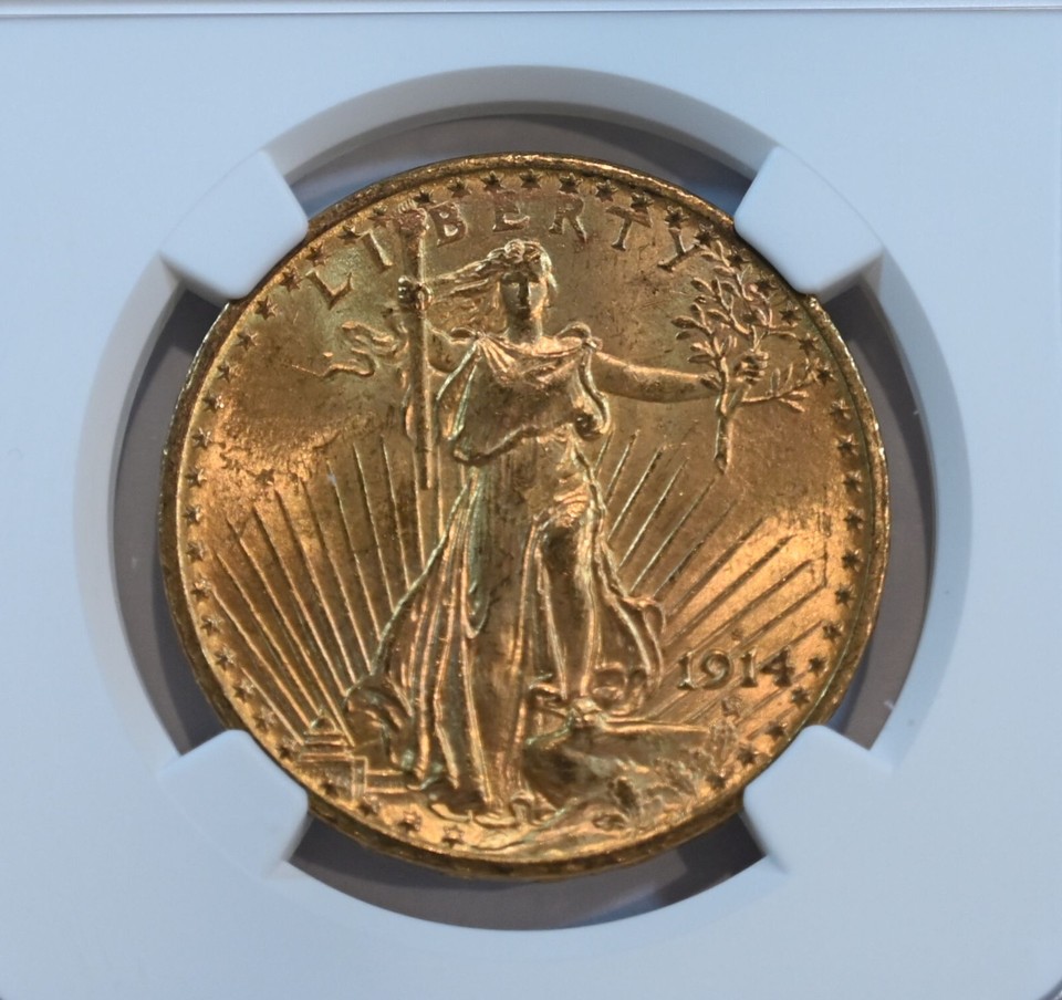 1914 S $20 Saint Gaudens Double Eagle NGC graded MS63 Gold Coin !!! | eBay