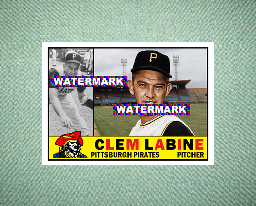 Clem Labine Pittsburgh Pirates 1960 Style Custom Baseball Art Card | eBay
