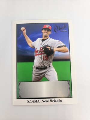 TEST PROTOYPE BLANK AUTO OBAK TRISTAR ANTHONY SLAMA MINNESOTA TWINS ...