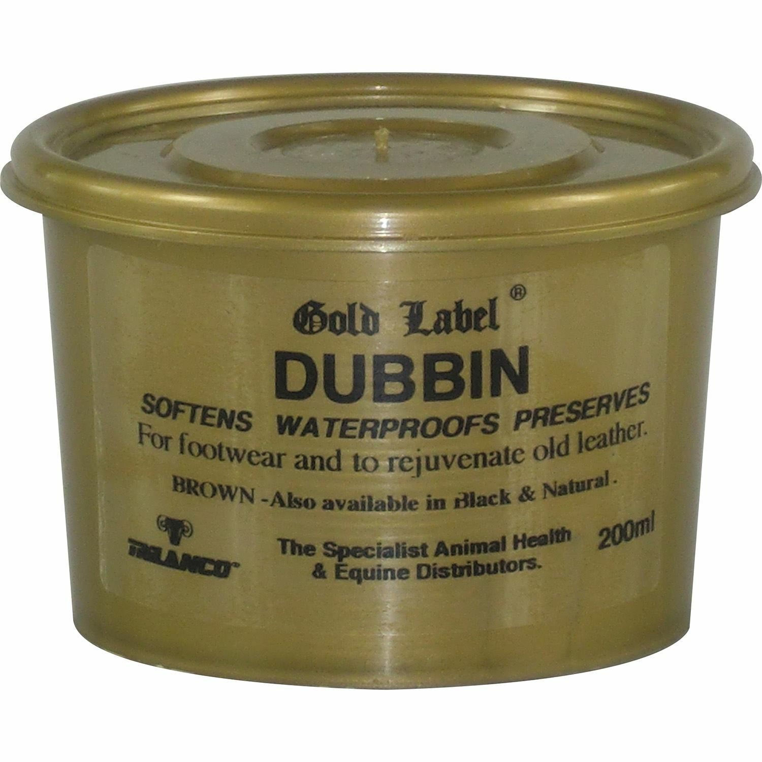 Gold Label Dubbin Softens Waterproofs & Preserves Leather, Horse Tack ...