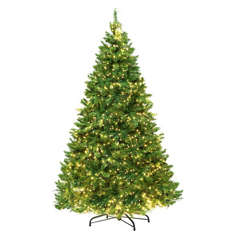 Jingle Jollys Christmas Tree 2.4m 8ft 1488 LED Pre Lights Decorations Warm White for sale online ...